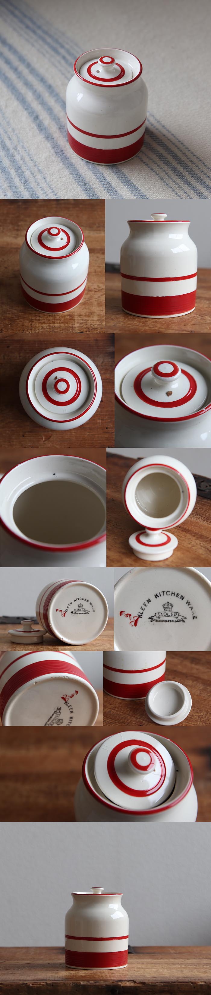イギリス アンティーク 陶器 キャニスター/ストレージジャー/ジェームズサドラー社【SADLER KLEEN KITCHEN WARE】S ...